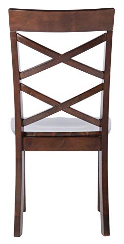 Safavieh Home Collection Ainslee Brown 18-inch Dining Chair (Set of 2)