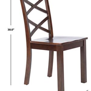 Safavieh Home Collection Ainslee Brown 18-inch Dining Chair (Set of 2)