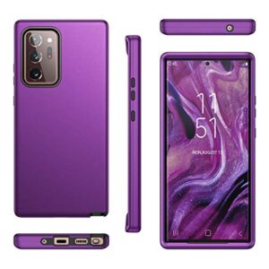 WeLoveCase for Galaxy Note 20 Ultra Case, Cover 3 in 1 Full Body Heavy Duty Protection Hybrid Shockproof TPU Bumper Protective Case for Samsung Galaxy Note 20 Ultra 6.9inch Purple