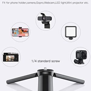 Mini Tripod, Anozer Small Tripod with Universal Phone Holder & Cold Shoe, Lightweight Phone Tripod Stand Compatible with iPhone 14 Pro Max/14 Pro, Travel Tripod for Camera/GoPro/Webcam/Mini Projector