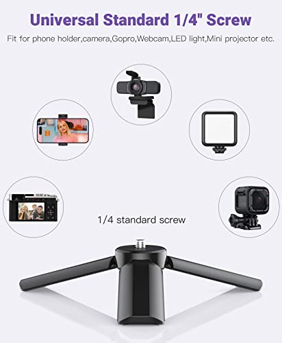 Mini Tripod, Anozer Small Tripod with Universal Phone Holder & Cold Shoe, Lightweight Phone Tripod Stand Compatible with iPhone 14 Pro Max/14 Pro, Travel Tripod for Camera/GoPro/Webcam/Mini Projector