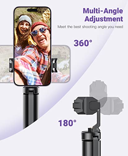 Mini Tripod, Anozer Small Tripod with Universal Phone Holder & Cold Shoe, Lightweight Phone Tripod Stand Compatible with iPhone 14 Pro Max/14 Pro, Travel Tripod for Camera/GoPro/Webcam/Mini Projector