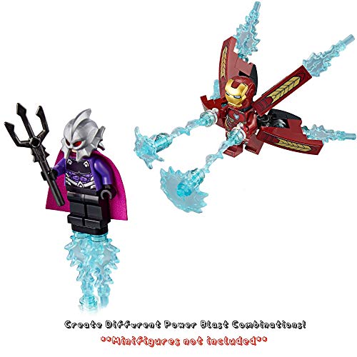 LEGO Minifigure Super Heroes Marvel, DC Accessories - Power Blasts Energy Effect Elements Multipack (with Display Stand)