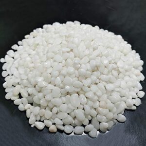 tonmp 2 lb natural polished white stones 3/8" gravel size polished river rock pebbles for succulents cactus bonsai. decorative fillers. aquariums and terrariums