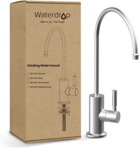 waterdrop drinking water faucet, reverse osmosis faucet, ro faucet, filtered water faucet, water dispenser faucet, water filter faucet for kitchen sink, beverage faucet, stainless steel, lead-free