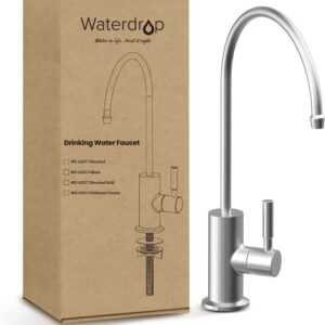 Waterdrop Drinking Water Faucet, Reverse Osmosis Faucet, RO Faucet, Filtered Water Faucet, Water Dispenser Faucet, Water Filter Faucet for Kitchen Sink, Beverage Faucet, Stainless Steel, Lead-Free