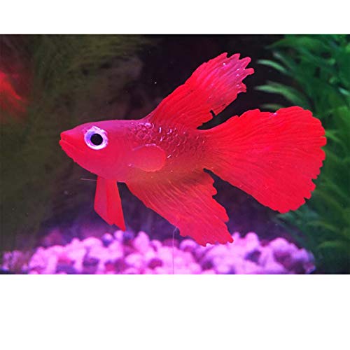 Artificial Silicone Betta Fish Tank Decoration, Aquarium Fake Fish High Simulation Lifelike Floating Betta Fish Tank Ornament