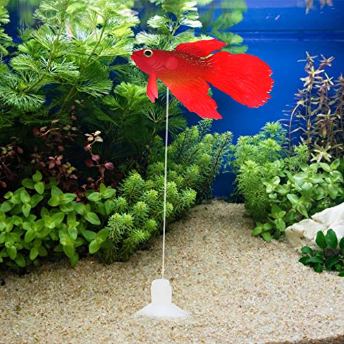 Artificial Silicone Betta Fish Tank Decoration, Aquarium Fake Fish High Simulation Lifelike Floating Betta Fish Tank Ornament