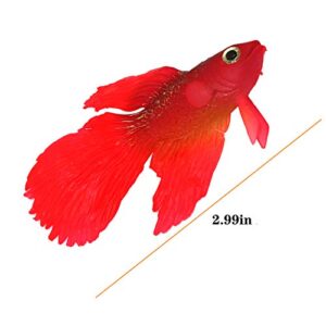 Artificial Silicone Betta Fish Tank Decoration, Aquarium Fake Fish High Simulation Lifelike Floating Betta Fish Tank Ornament