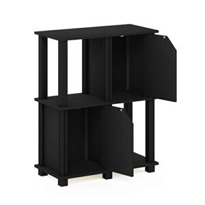 Furinno Brahms Storage Shelf, 3-Tier, Black Oak/Black