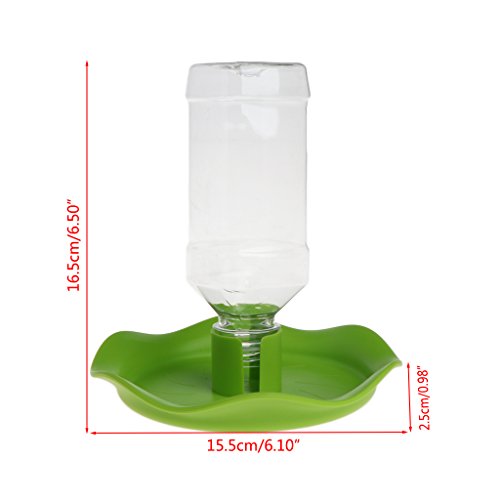 7haofang Reptile Water Drinker Dispenser Food Basin Stand Lizard Feeder Dish Bowl Bottle