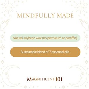 MAGNIFICENT 101 Full Moon Aromatherapy Candle - Sage Frankincense Sandalwood Rose Cedar Scented Natural Soybean Wax Tin Candle