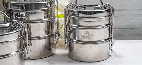 Indian-Tiffin 3 Tier Stainless Steel Small Tiffin Lunch Box