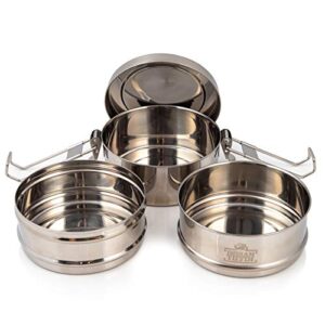 Indian-Tiffin 3 Tier Stainless Steel Small Tiffin Lunch Box