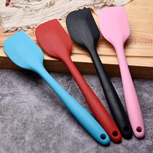 JIANYI Silicone Spatula, One Piece Design Flexible Scraper, Nonstick Small Rubber Kitchen Utensils for Cooking, Baking and Mixing - Red