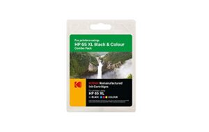 kodak ink cartridge hp 65xl black and tricolor (55033)