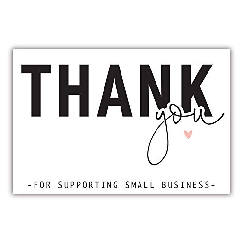 50 Simple Modern 4x6 Thank You for Supporting Small Business Cards - Customer Thank You for Order Cards - Small Online Business Package Insert