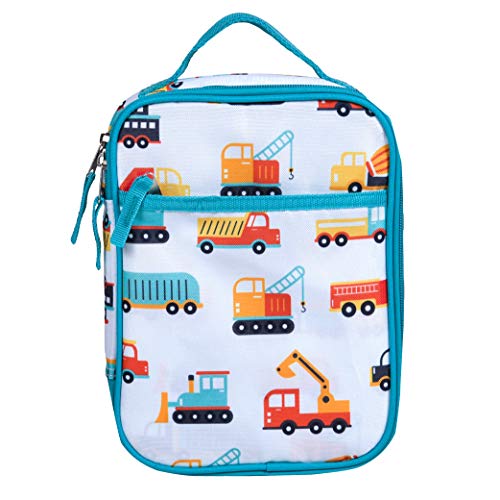 Wildkin Day2Day Kids Lunch Box Bag for Boys & Girls, Perfect for Elementary Lunch Box for Kids, Easy Access Front Pocket, Ideal for Packing Hot or Cold Snacks for School & Travel (Modern Construction)