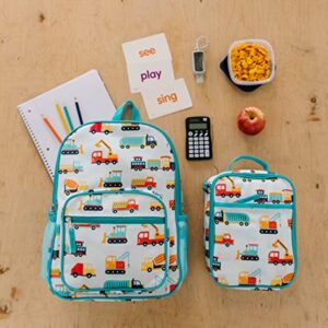 Wildkin Day2Day Kids Lunch Box Bag for Boys & Girls, Perfect for Elementary Lunch Box for Kids, Easy Access Front Pocket, Ideal for Packing Hot or Cold Snacks for School & Travel (Modern Construction)