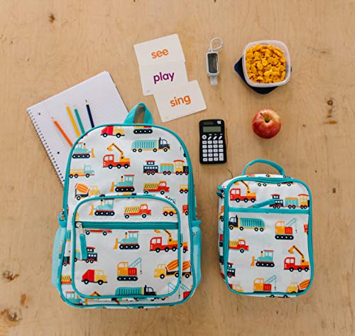 Wildkin Day2Day Kids Lunch Box Bag for Boys & Girls, Perfect for Elementary Lunch Box for Kids, Easy Access Front Pocket, Ideal for Packing Hot or Cold Snacks for School & Travel (Modern Construction)