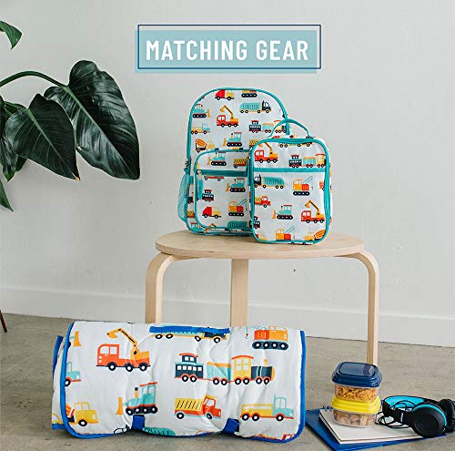 Wildkin Day2Day Kids Lunch Box Bag for Boys & Girls, Perfect for Elementary Lunch Box for Kids, Easy Access Front Pocket, Ideal for Packing Hot or Cold Snacks for School & Travel (Modern Construction)