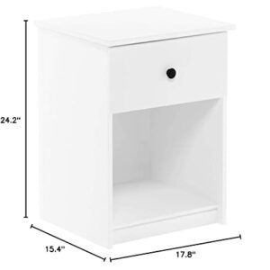 Furinno Tidur Nightstand, 1-Pack, White