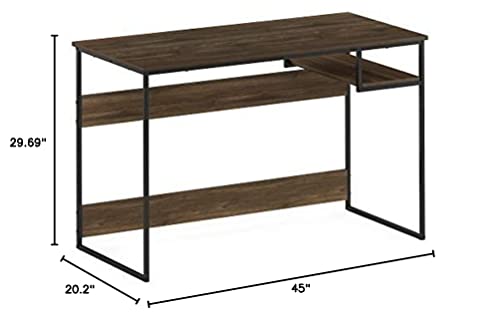 FURINNO Moretti Lifestyle Study Desk, 45 Inches, Columbia Walnut