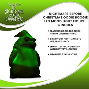 Nightmare Before Christmas Oogie Boogie LED Mood Light | Mood Lighting Oogie Boogie Figure | Collectible Nightmare Before Christmas Mood Light Lamp | Green LED Mood Light | 6 Inches Tall