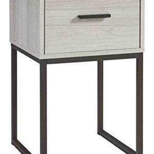 Signature Design by Ashley Socalle Modern Industrial Nightstand, Natural Beige