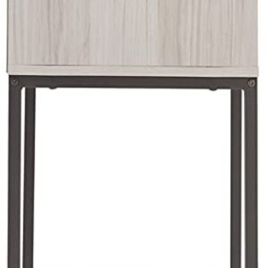 Signature Design by Ashley Socalle Modern Industrial Nightstand, Natural Beige