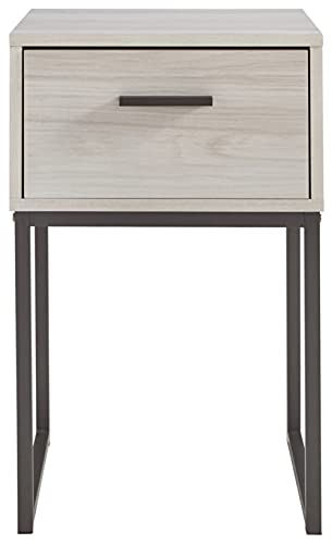 Signature Design by Ashley Socalle Modern Industrial Nightstand, Natural Beige