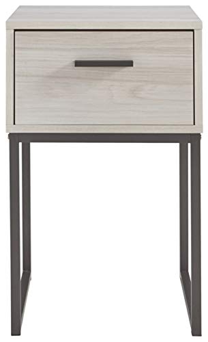 Signature Design by Ashley Socalle Modern Industrial Nightstand, Natural Beige