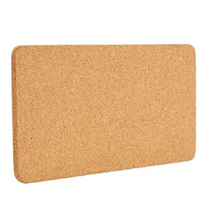 3-Pack Rectangle Cork Trivets for Hot Dishes, Plates, and Kitchen Countertops, Corkboard Heat-Resistant Pads for Hot Pots, Pans, Plates, Planters, Glassware, and DIY Crafts (12.5 x 6.6 Inches)