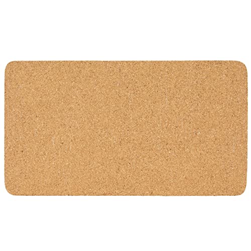 3-Pack Rectangle Cork Trivets for Hot Dishes, Plates, and Kitchen Countertops, Corkboard Heat-Resistant Pads for Hot Pots, Pans, Plates, Planters, Glassware, and DIY Crafts (12.5 x 6.6 Inches)