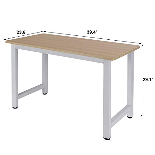 Nihewoo Computer Desk Modern Simple Writing Table Laptop Table Home Office Desk Sturdy Writing Workstation White