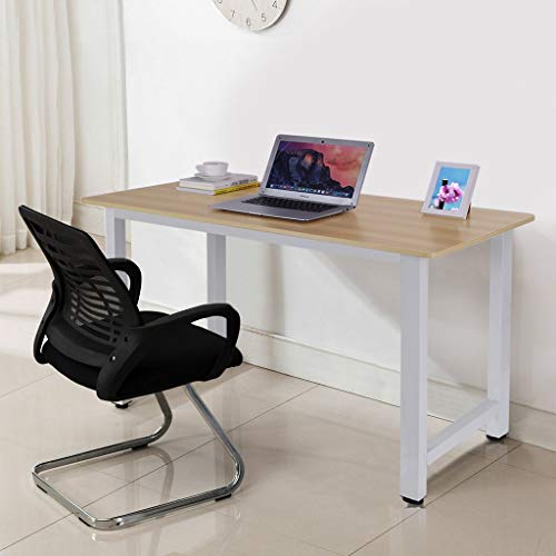 Nihewoo Computer Desk Modern Simple Writing Table Laptop Table Home Office Desk Sturdy Writing Workstation White