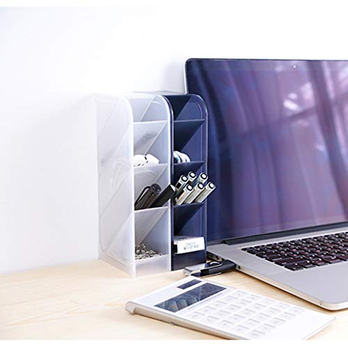 AKIWOS Desk Organizer, Pencil Holder with 4 Compartments, Pen Organizer Desktop Storage Organizer for Home School Office