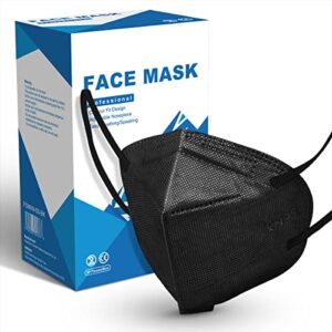 [50 pieces] disposable kn95 face mask mouth cover masks (black)