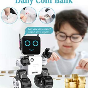 Robot Toy for Kids, Intelligent Interactive Remote Control Robot with Built-in Piggy Bank Educational Robotic Kit Walks Sings and Dance for Boys and Girls Birthday