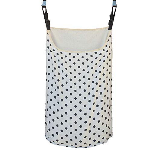 HDHYK Adjustable Door Hanging Laundry Basket-Hanging Laundry Hamper Bag with Free Door Hooks