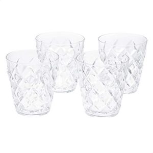 amazoncommercial 8.45 fl. oz plastic tumbler - set of 4