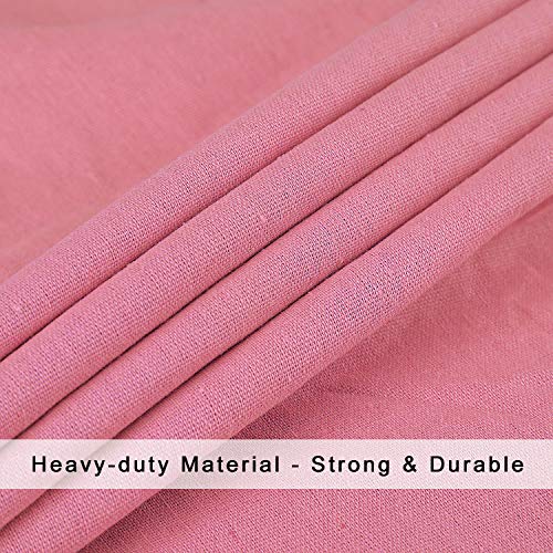 Heavy Duty Laundry Bag with Drawstring and Handle, Extra Large Travel Dirty Clothes Bag for Laundromat and Household, Durable Rip-Stop Laundry Hamper Liner, 28 x 40 Inch by SANFERGE, Pink