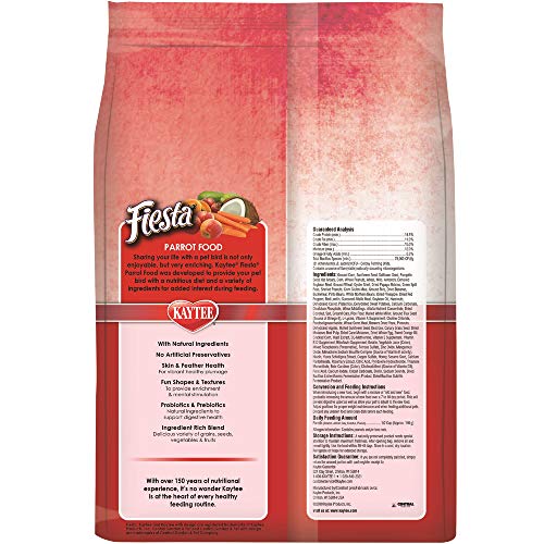 Kaytee Fiesta with Natural Colors Parrot Food, 4.5 lbs.