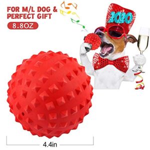 RHL Dog Squeaky Toys for Aggressive chewers Large Breed Balls Interactive Dog Ball Toy Almost Indestructible Tough Durable Stick for Medium Small Dogs Puppy Chew Toys with Non-Toxic Natural Rubber