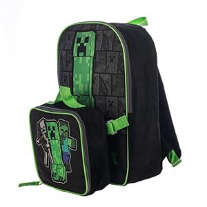 minecraft backpack with lunch box for boys