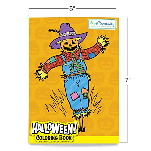 ArtCreativity Halloween Coloring Books for Kids, Pack of 36, 5” x 7” Mini Booklets, Fun Halloween Treats Prizes, Favor Bag Fillers, Birthday Party Supplies, Art Gifts for Boys and Girls