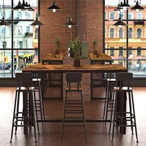 MUPATER 47'' High Bar Table Industrial Dining Table, Tall Counter Height Pub Table for Dining Room, Kitchen or Living Room, 47.2''L x 23.6''W x 41.7''H, Rustic Brown