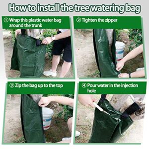 KONIGEEHRE 20 Gallon Tree Watering Bags, Reusable, Heavy Duty, Slow Release Water Bags for Trees, Premium PVC Tree Drip Irrigation Bags 5 Pack