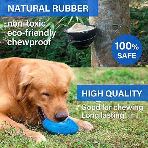 Apasiri Tough Dog Toys for Large Breed, Squeaky Dog Toys Ball, Chew Toys for Large Dogs, Puppy Teething Toys, Durable Indestructible Pet Toys for Medium Big Dogs Blue