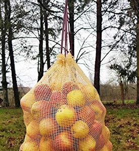 ShoplineON Reusable Vegetable Storage Bags 30 lbs – Heavy Duty Grocery Mesh Sacks Holds up to 30 lbs - Breathable Produce Citrus Potato Onion Storage - Washable Net Bags 18” x 26” Pack of 5